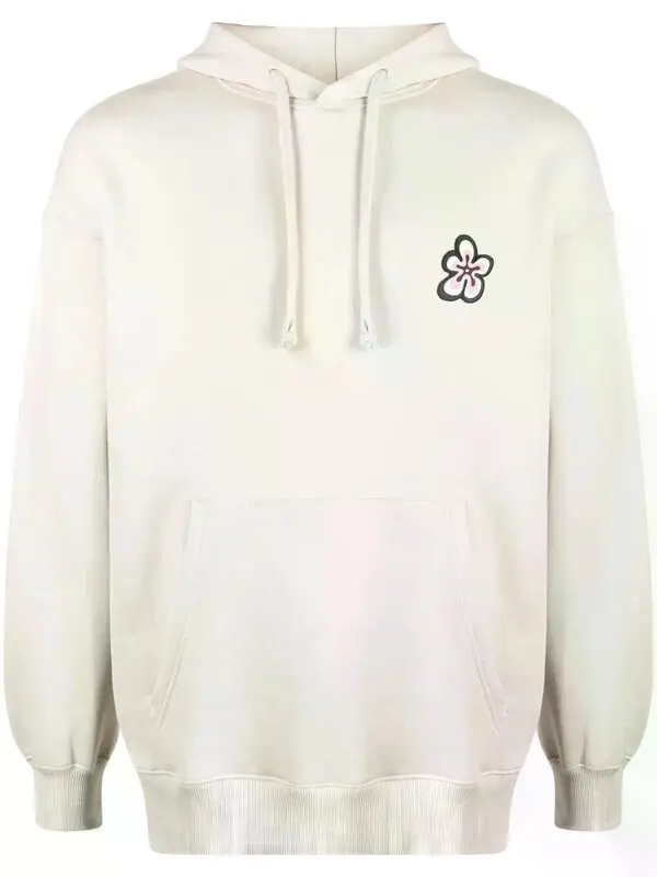 Camper Floral Print Cotton Hoodie - Neutrals