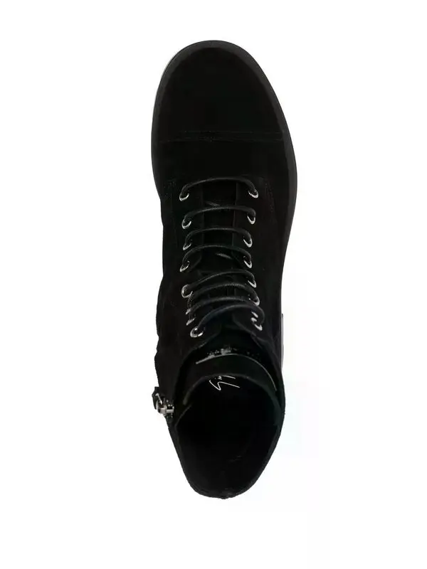 GIUSEPPE ZANOTTI Rombos Suede Combat Boots