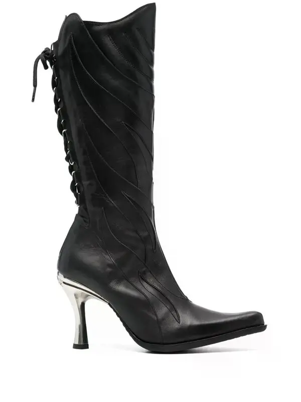 Vetements X New Rock Firestorm 100mm Leather Boots - Black