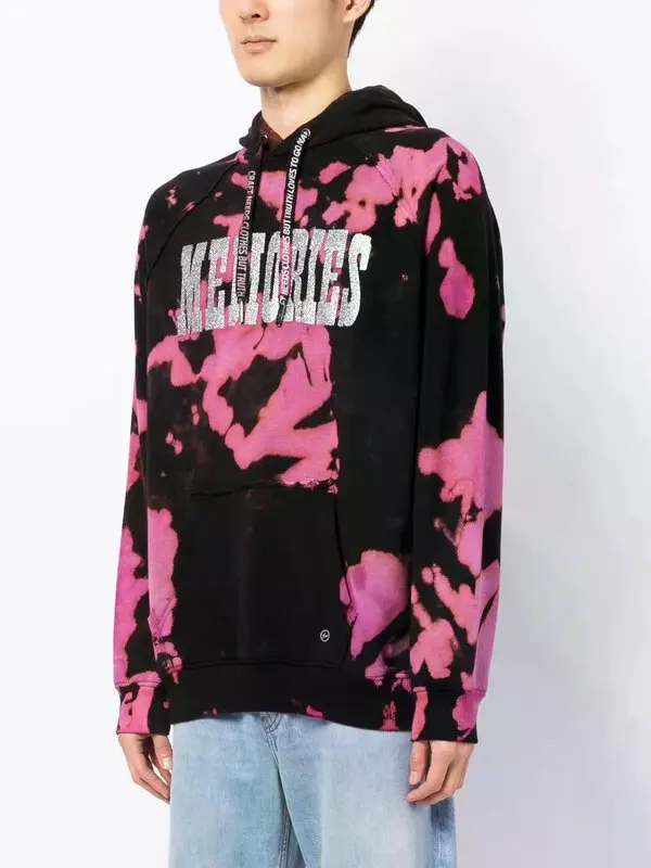 STAIN SHADE Tie-dye Print Hoodie With Glitter Detail