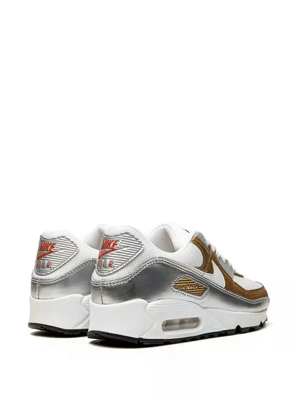 Nike Max 90 Se Metallic Lace-up Sneakers - Gold