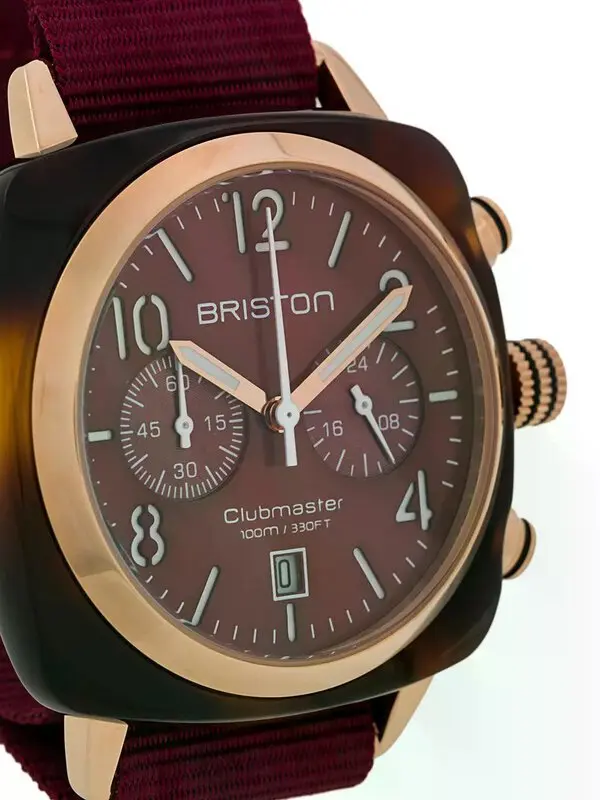BRISTON Clubmaster Classic 40mm Watch - Red