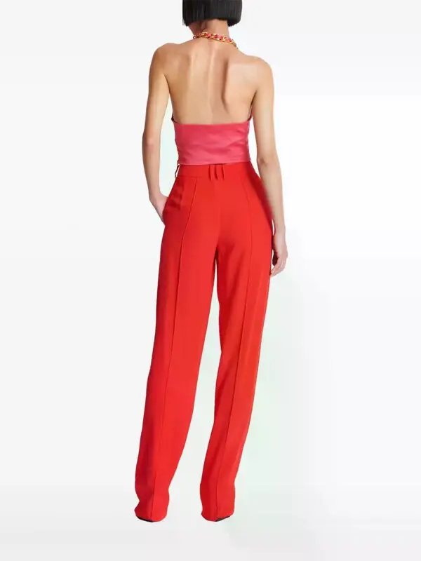 Balmain Sleeveless Silk-crepe Top With Chain Strap
