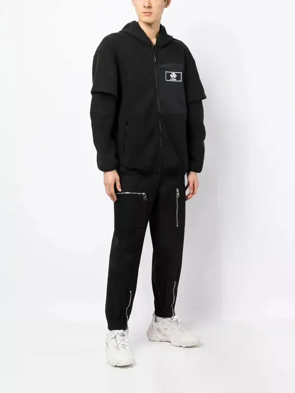 Anrealage Logo Patch Zip-up Hoodie