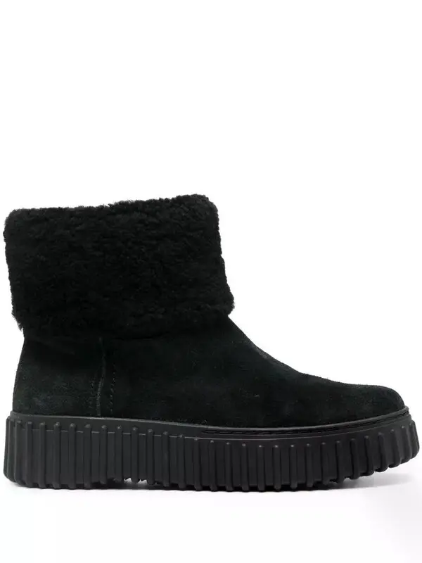 Clarks Torhill Suede Shearling Zip Up Boots