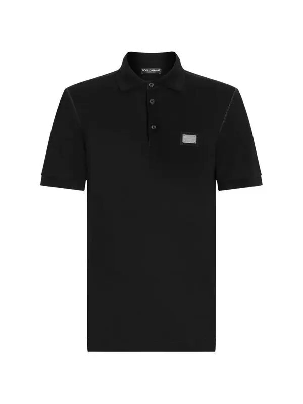 Dolce & Gabbana Logo-tag Piqué Polo Shirt