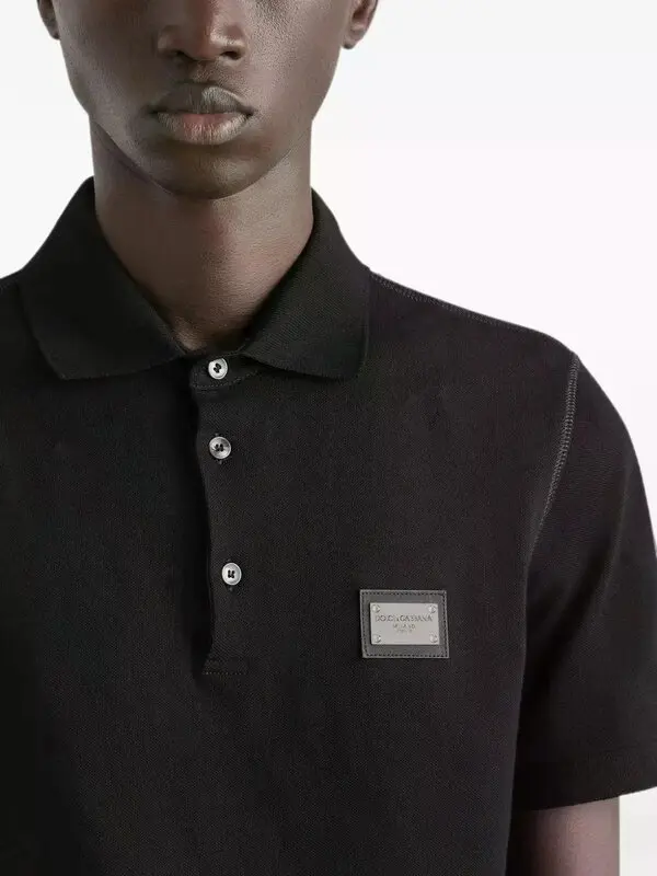 Dolce & Gabbana Logo-tag Piqué Polo Shirt