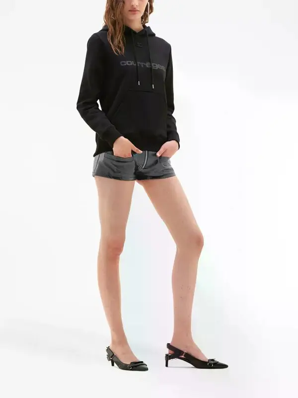 COURREGES Grained Texture Mini Shorts