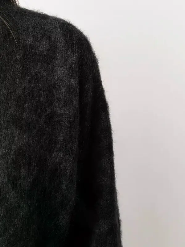 Valentino Garavani Leopard Print Belted V-neck Cardigan