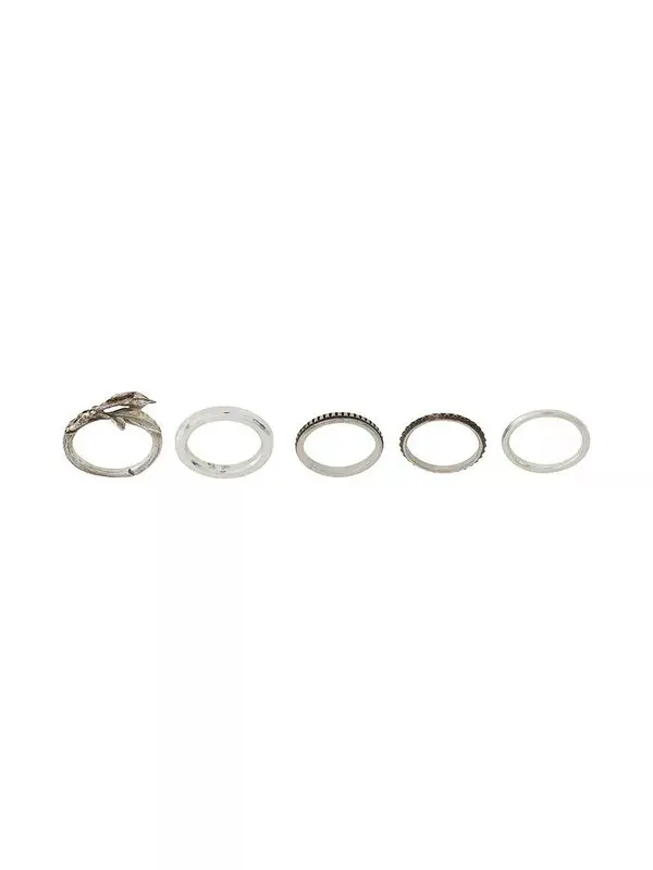 Werkstatt:München Rosebud 5-ring Set - Silver