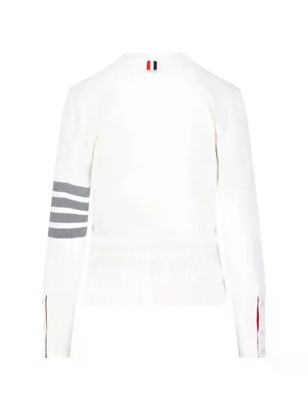 Thom Browne 4-bar Milano Stitch Jumper - White