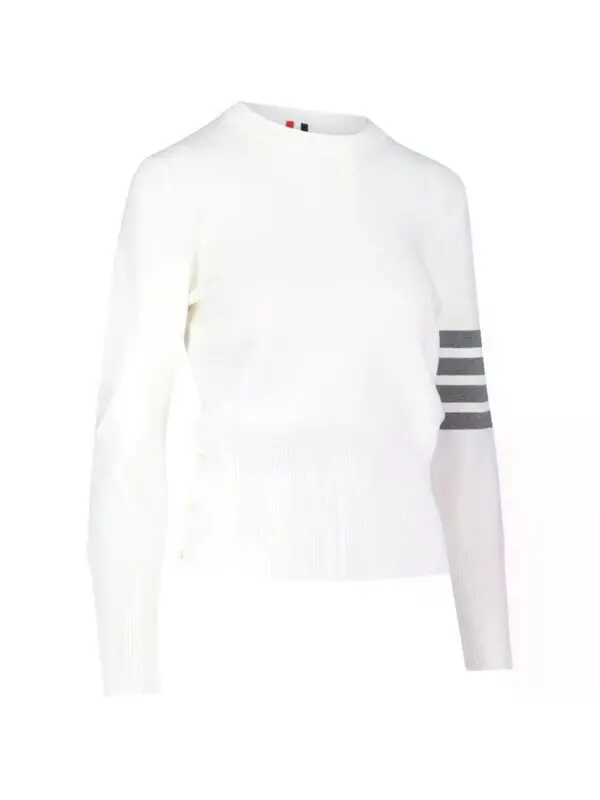 Thom Browne 4-bar Milano Stitch Jumper - White