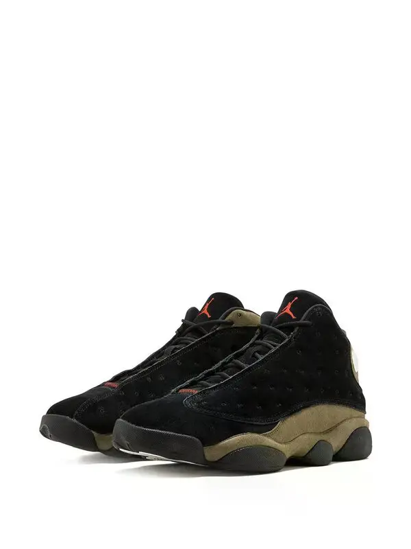 JORDAN 13 Retro Olive High Top Sneakers - Black