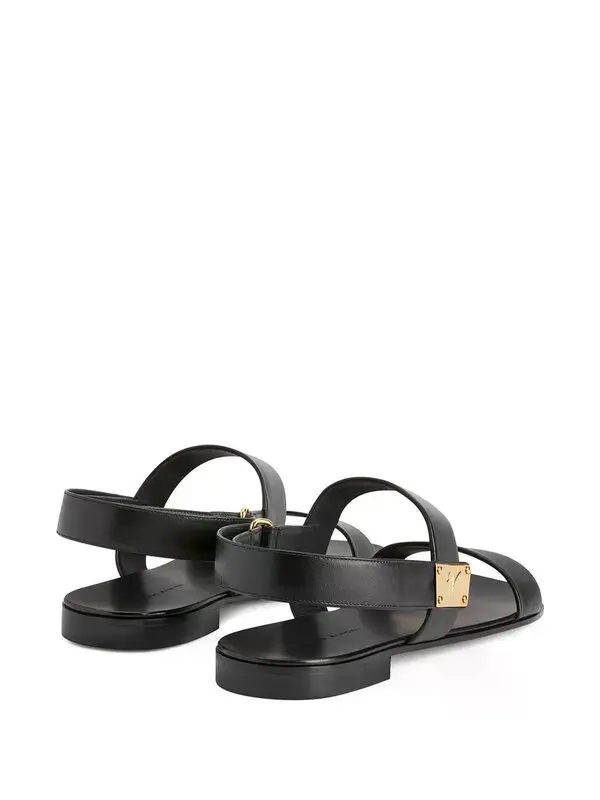 GIUSEPPE ZANOTTI Shaun Logo-plaque Sandals
