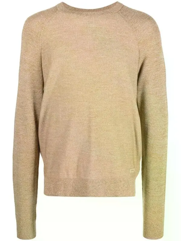 Calvin Klein Superior Wool Crewneck Jumper - Brown