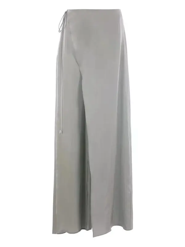 Blumarine High Waist Wrap Trousers With Side Tie