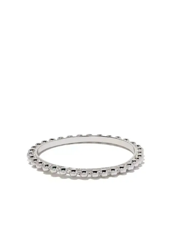 WOUTERS & HENDRIX 18kt White Gold Ball Chain Ring - Silver
