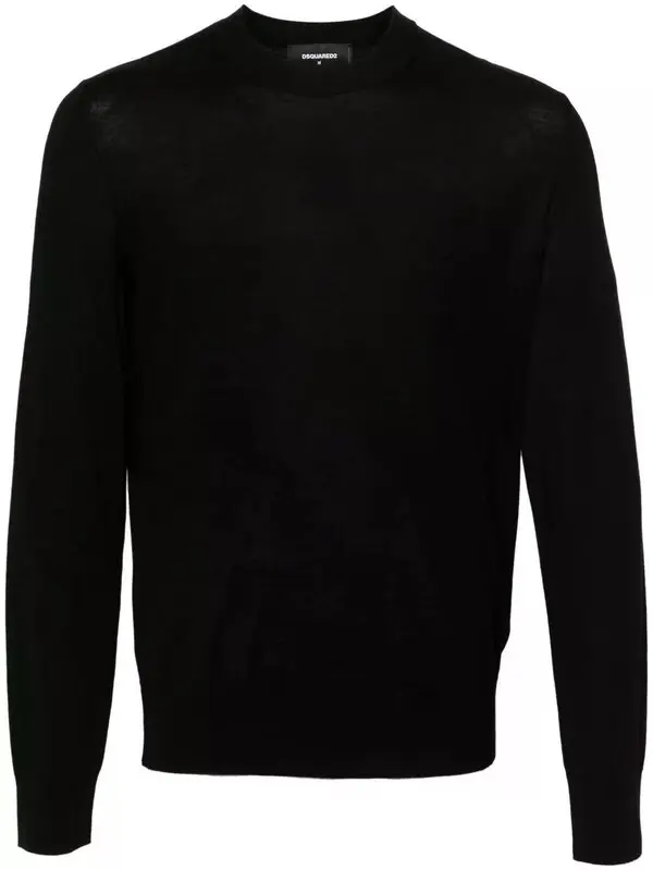 Dsquared2 Virgin Wool Jumper With Embroidered Logo