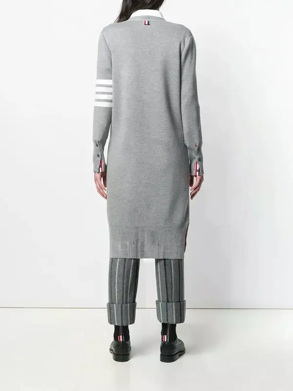 Thom Browne Milano Stitch Merino Cardigan - Grey