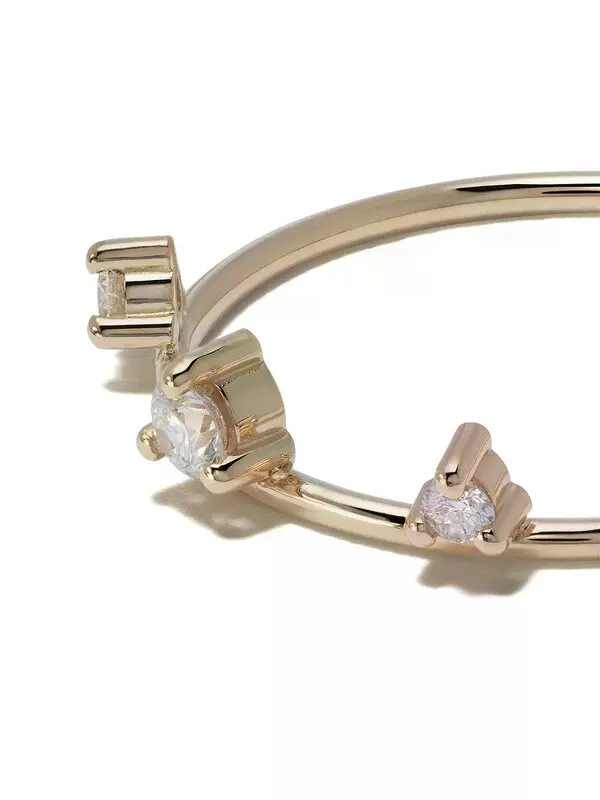 Mizuki 14kt Yellow Diamond Band Ring
