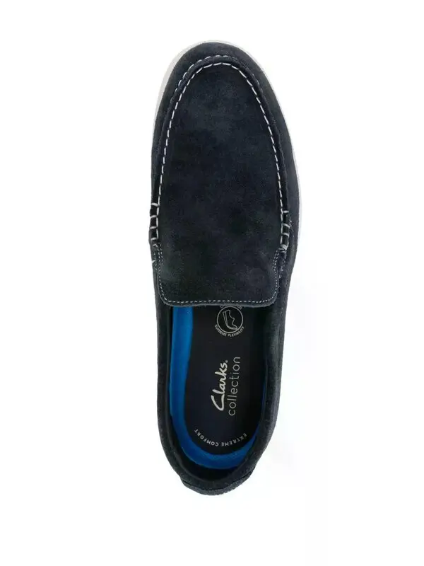 Clarks Flexway Step Suede Loafers - Blue