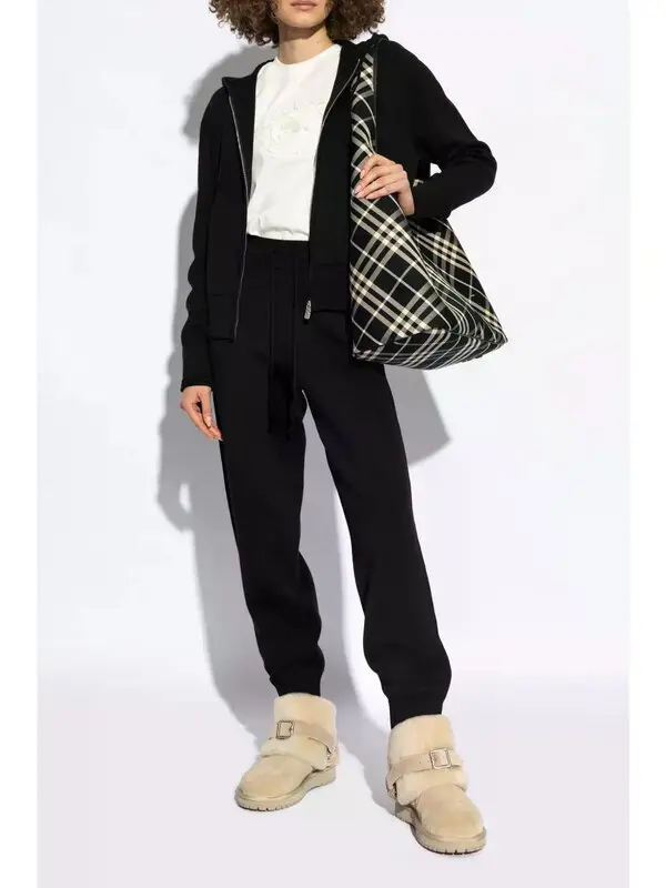 Burberry Shearling Buckled Suede Boots