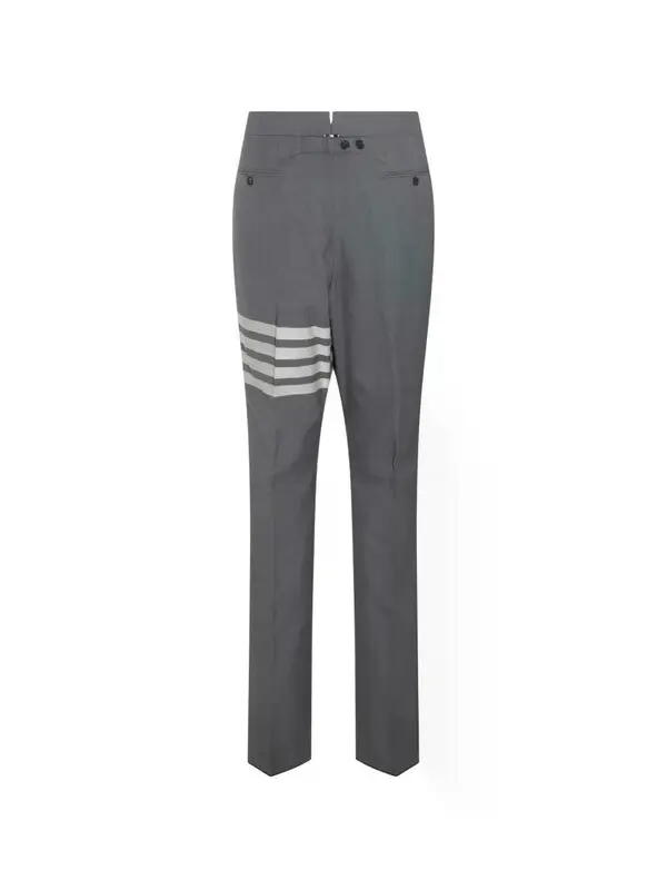 Thom Browne 4-bar Plain Weave Suiting Trousers - Grey
