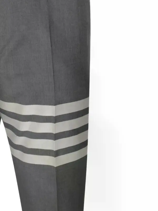 Thom Browne 4-bar Plain Weave Suiting Trousers - Grey