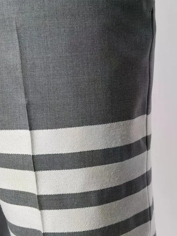Thom Browne 4-bar Plain Weave Suiting Trousers - Grey
