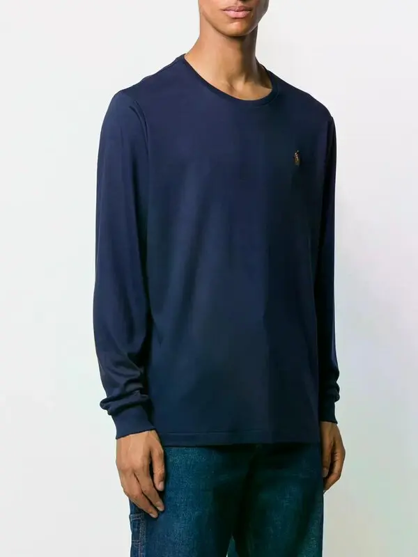 Polo Ralph Lauren Embroidered Long-sleeved T-shirt - Blue