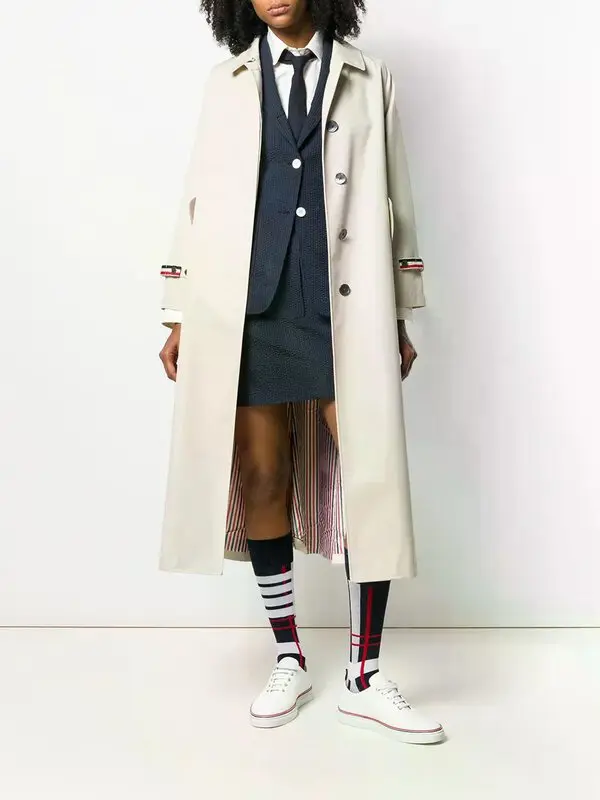 Thom Browne Raglan-sleeve Waterproof Trench Overcoat