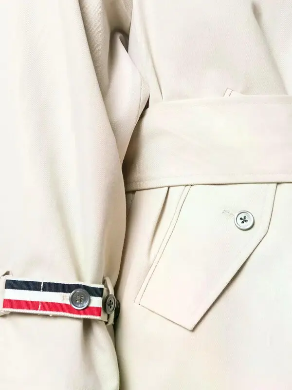 Thom Browne Raglan-sleeve Waterproof Trench Overcoat