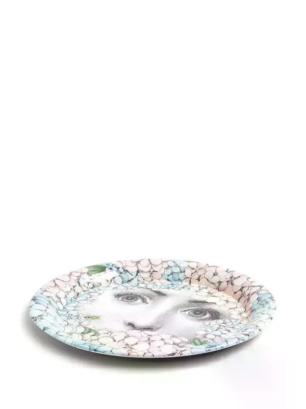 FORNASETTI Ortensia Hand-painted Tray - White