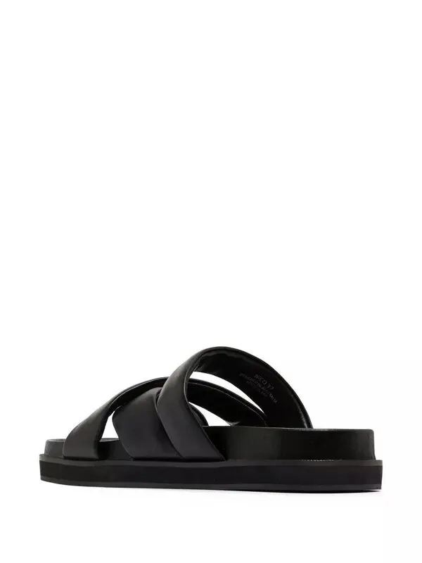 Senso Nico Crossover Strap Leather Sandals - Black
