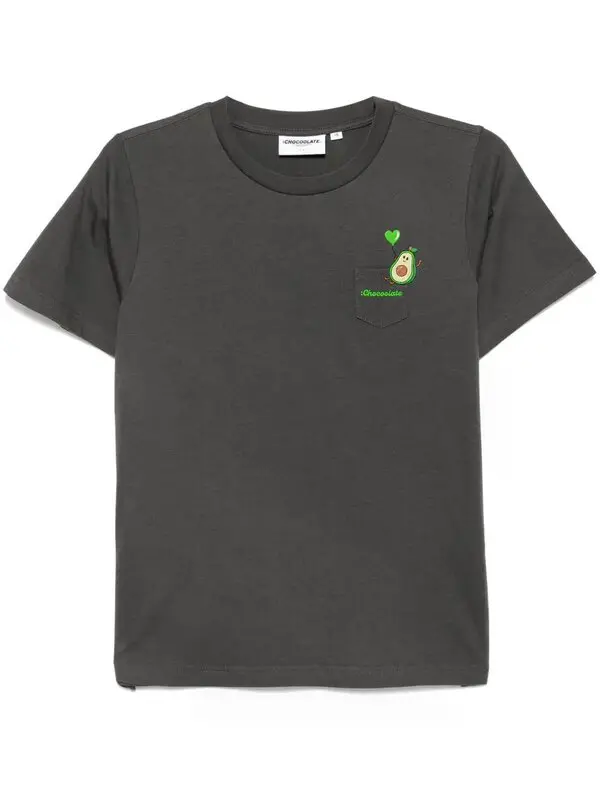 CHOCOOLATE Embroidered Logo T-shirt - Grey