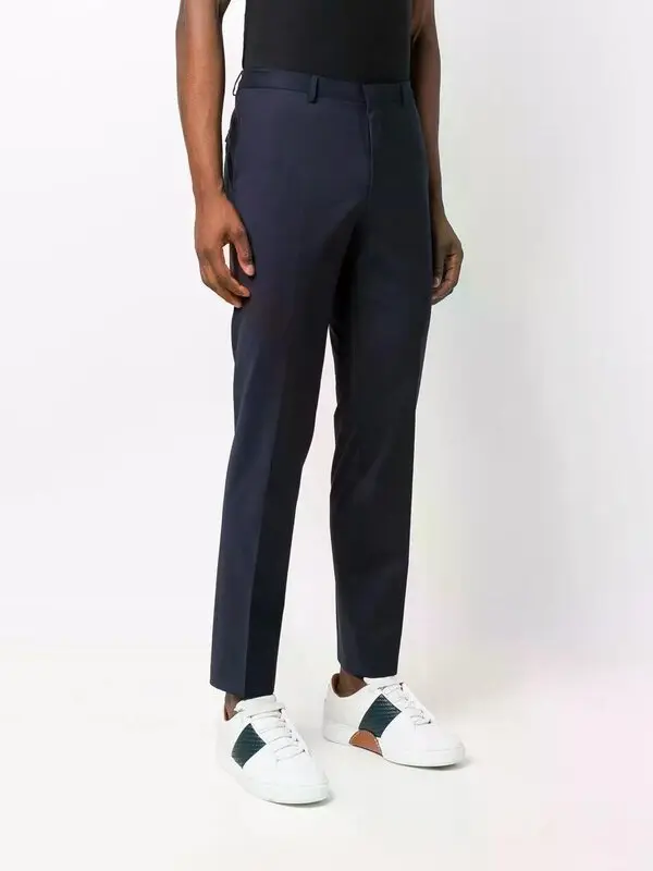 Hugo Straight-leg Suit Trousers In Navy - Blue