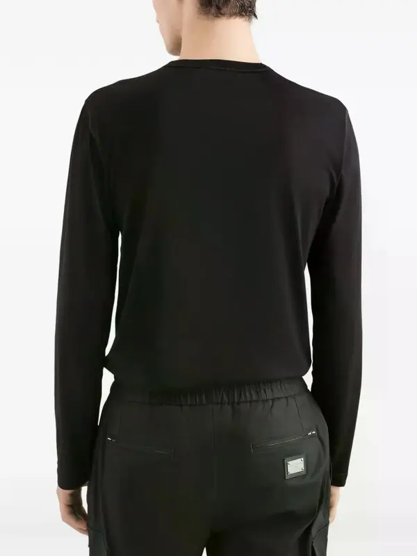 Dolce & Gabbana Logo-tag Long-sleeve T-shirt - Black