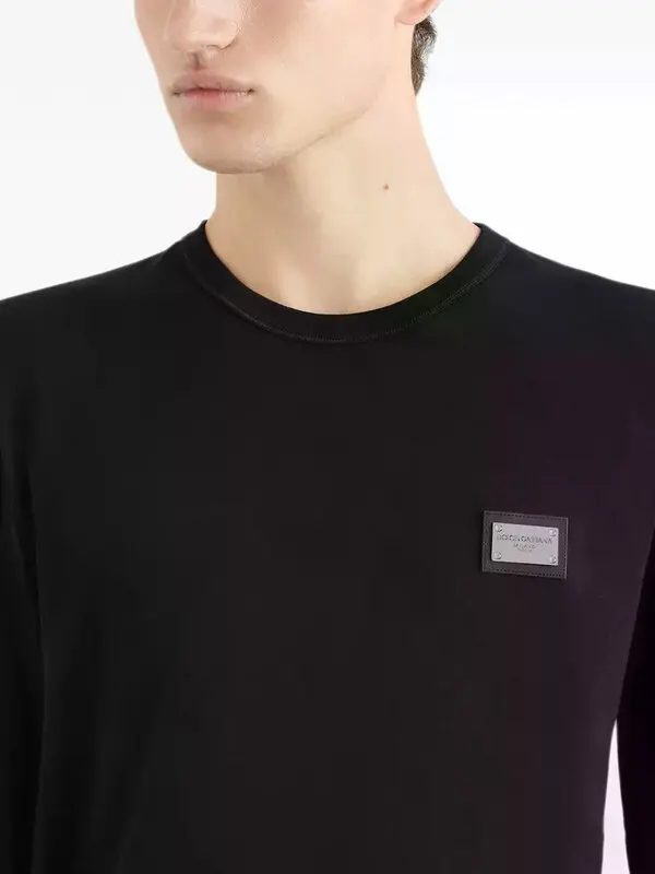 Dolce & Gabbana Logo-tag Long-sleeve T-shirt - Black