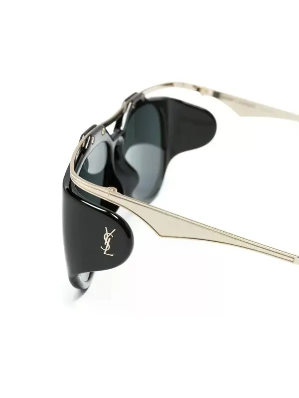 Saint Laurent Amelia Pilot Sunglasses - Black