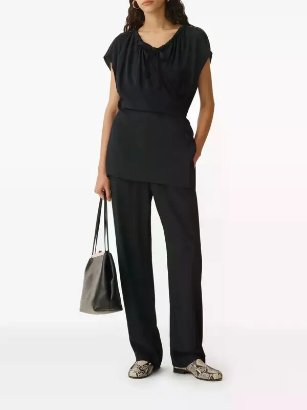 Fabiana Filippi Wrap Design Blouse With Tie Detail