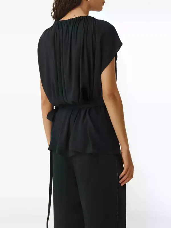 Fabiana Filippi Wrap Design Blouse With Tie Detail
