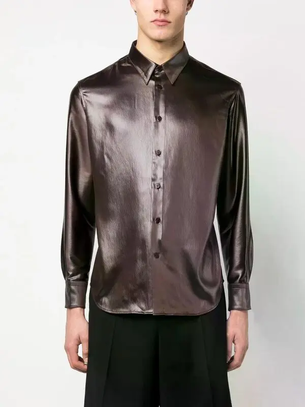 Eckhaus Latta Metallic Long-sleeve Shirt