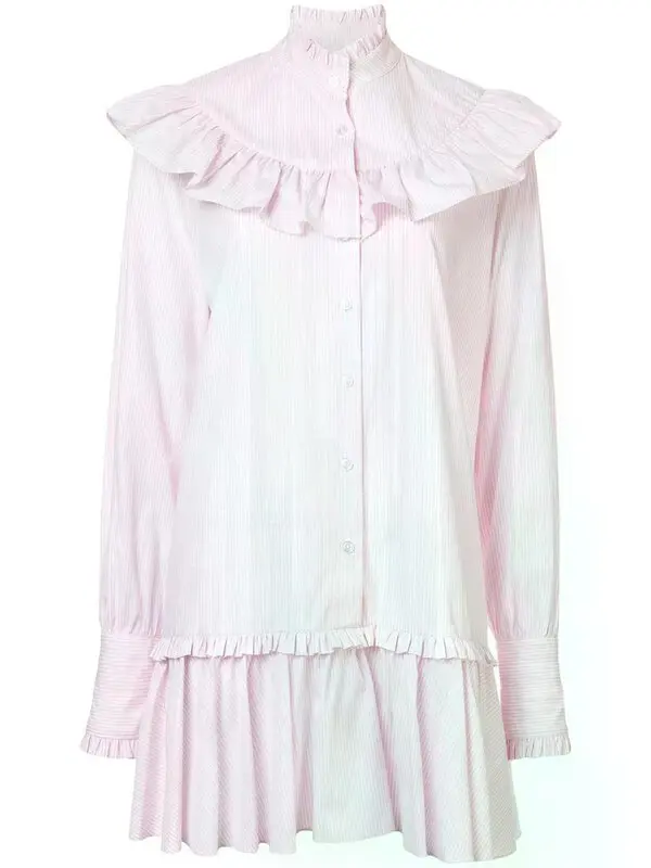 MACGRAW Fable Dress With Ruffled Neckline - Pink