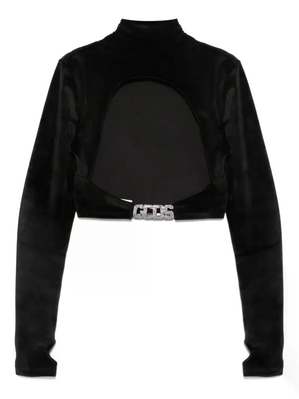 Gcds Embellished Velvet T-shirt