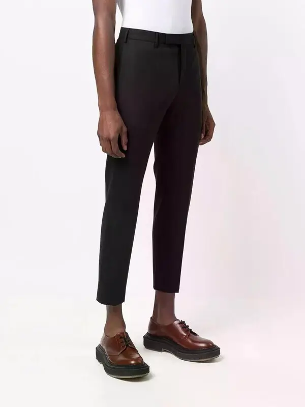 PT TORINO Cropped Tailored Trousers - Black