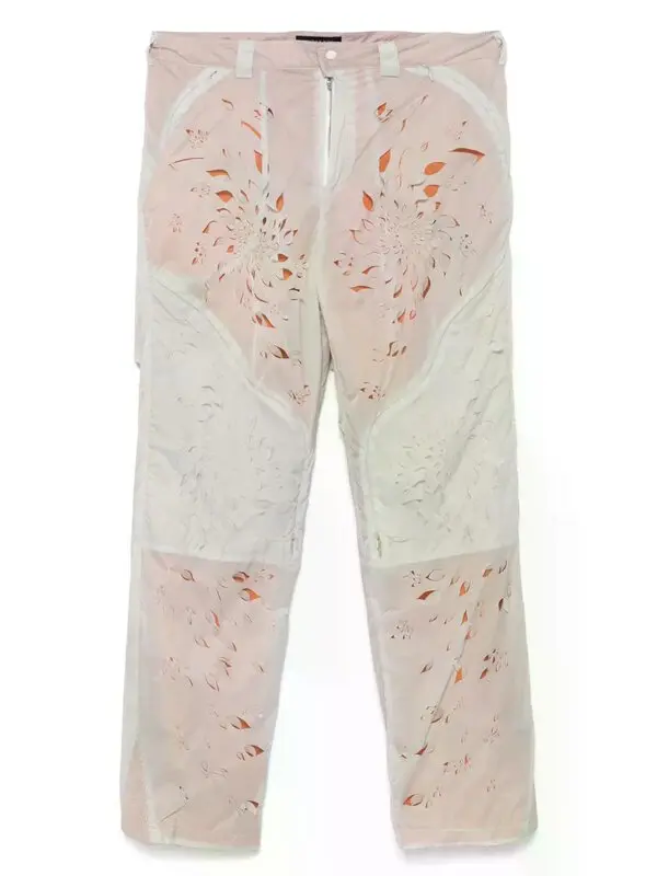 JUNTAE KIM Lasered Petals Trousers - Grey