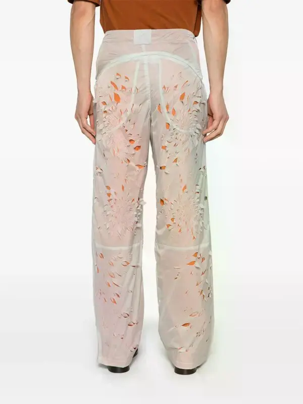 JUNTAE KIM Lasered Petals Trousers - Grey