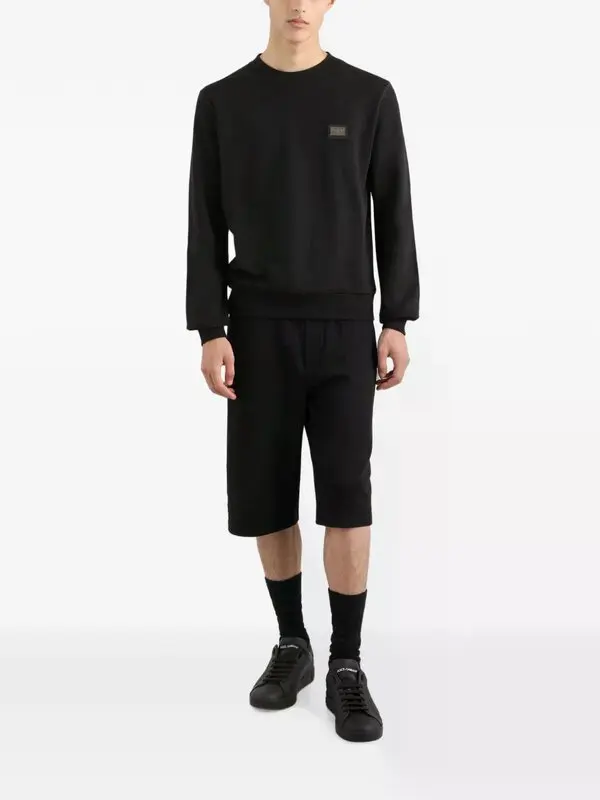Dolce & Gabbana Logo Plaque Track Shorts - Black