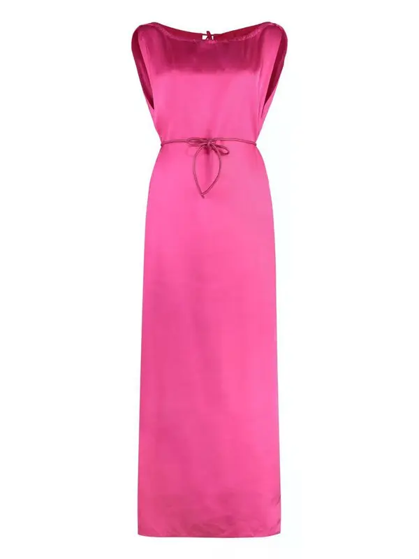 YVES SALOMON Satin Maxi Dress - Pink