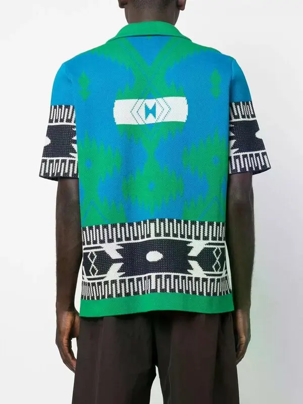 Alanui Patterned Intarsia-knit Shirt - Blue